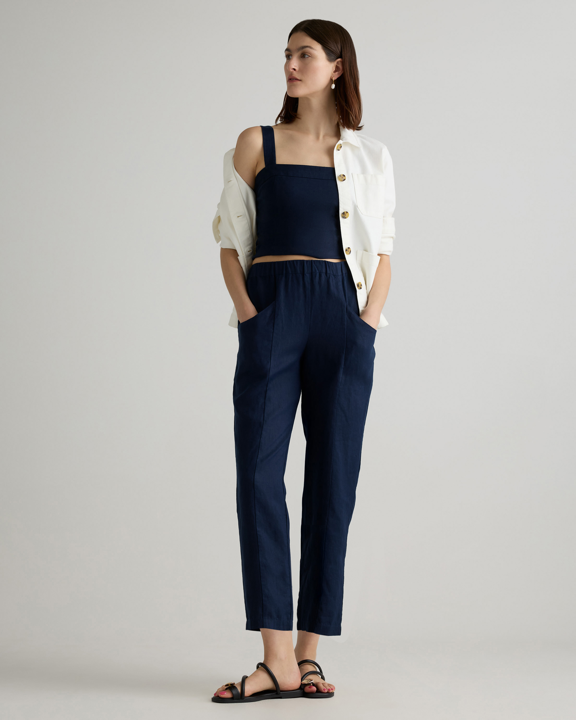 QUINCE QUINCE European Linen Tapered Pants